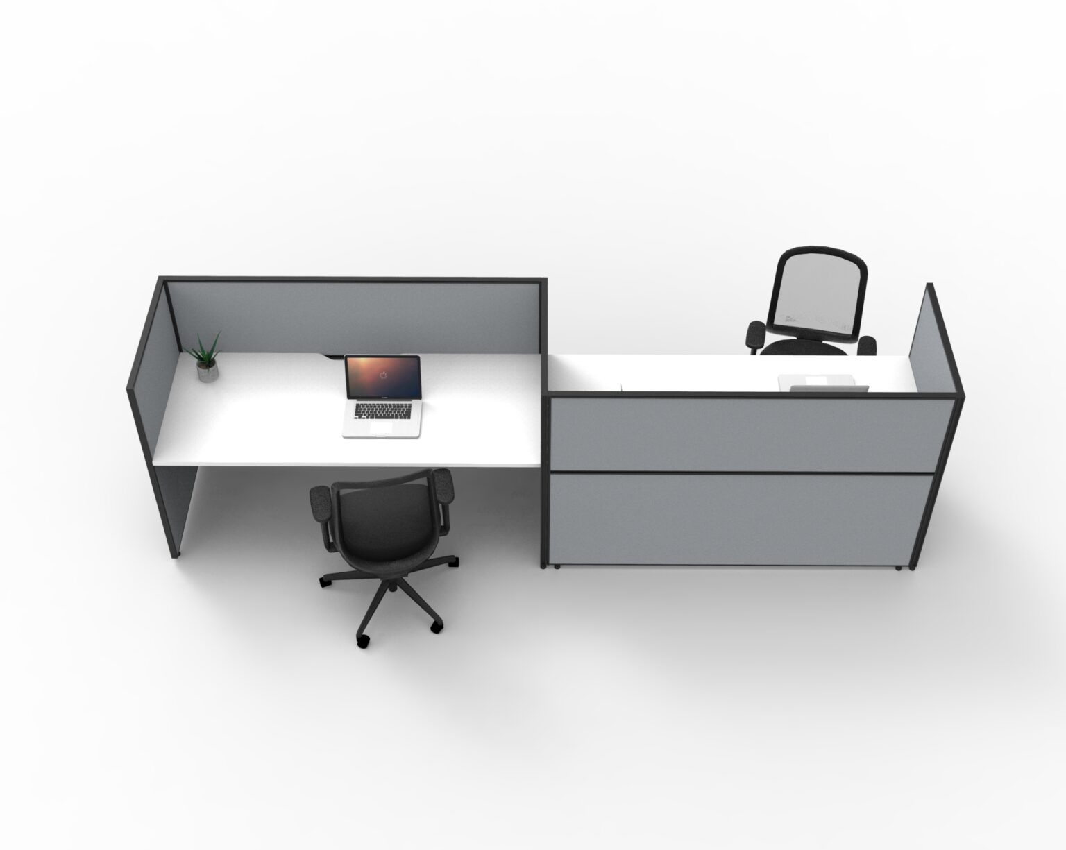 Shush30+ Screen Hung 2 Person Side to Side Workstation | Gerry Brown's ...