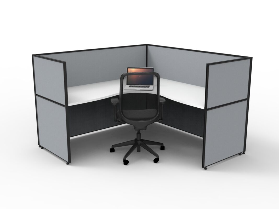 Shush30+ Screen Hung Corner Single Workstation | Gerry Brown's Office ...