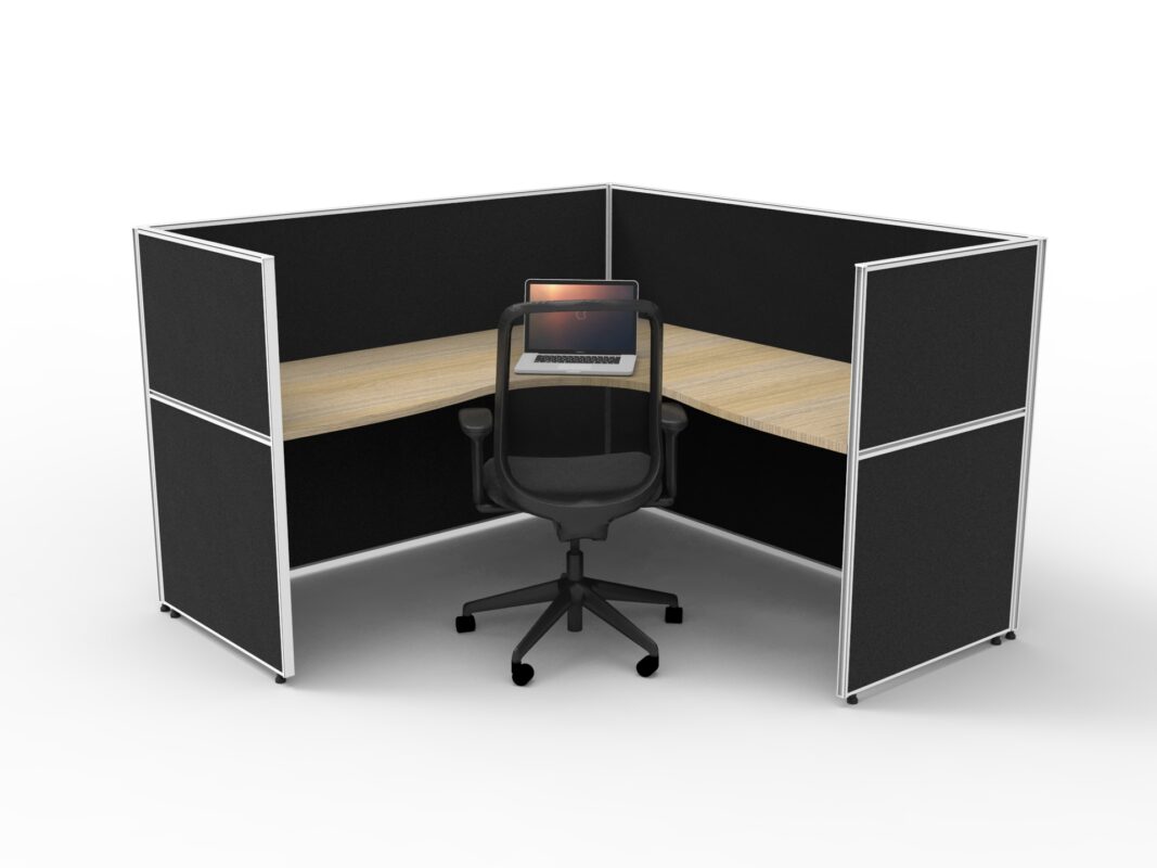 Shush30+ Screen Hung Corner Single Workstation | Gerry Brown's Office ...