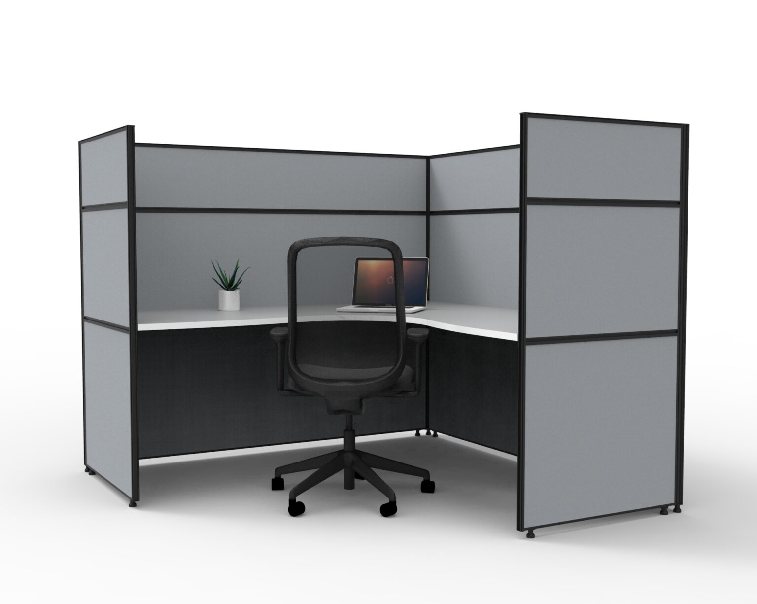 Shush30+ Screen Hung Corner Single Workstation | Gerry Brown's Office ...
