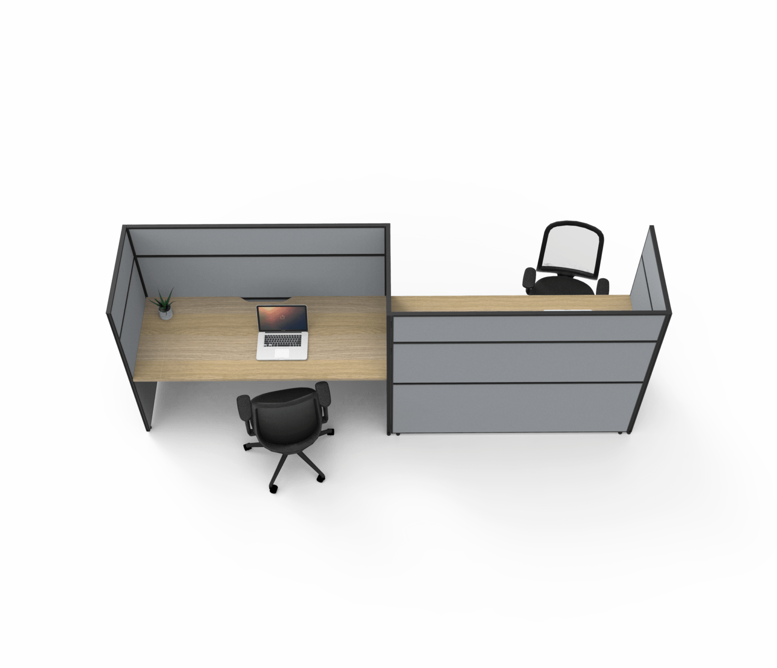Shush30+ Screen Hung 2 Person Side to Side Workstation | Gerry Brown's ...