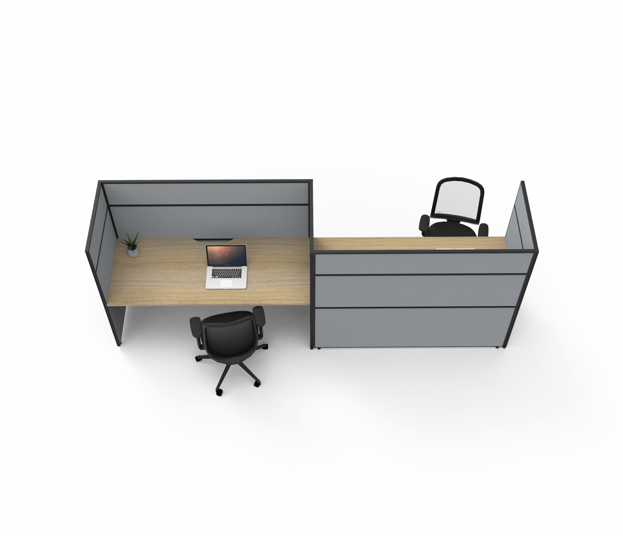 Shush30+ Screen Hung 2 Person Side to Side Workstation | Gerry Brown's ...