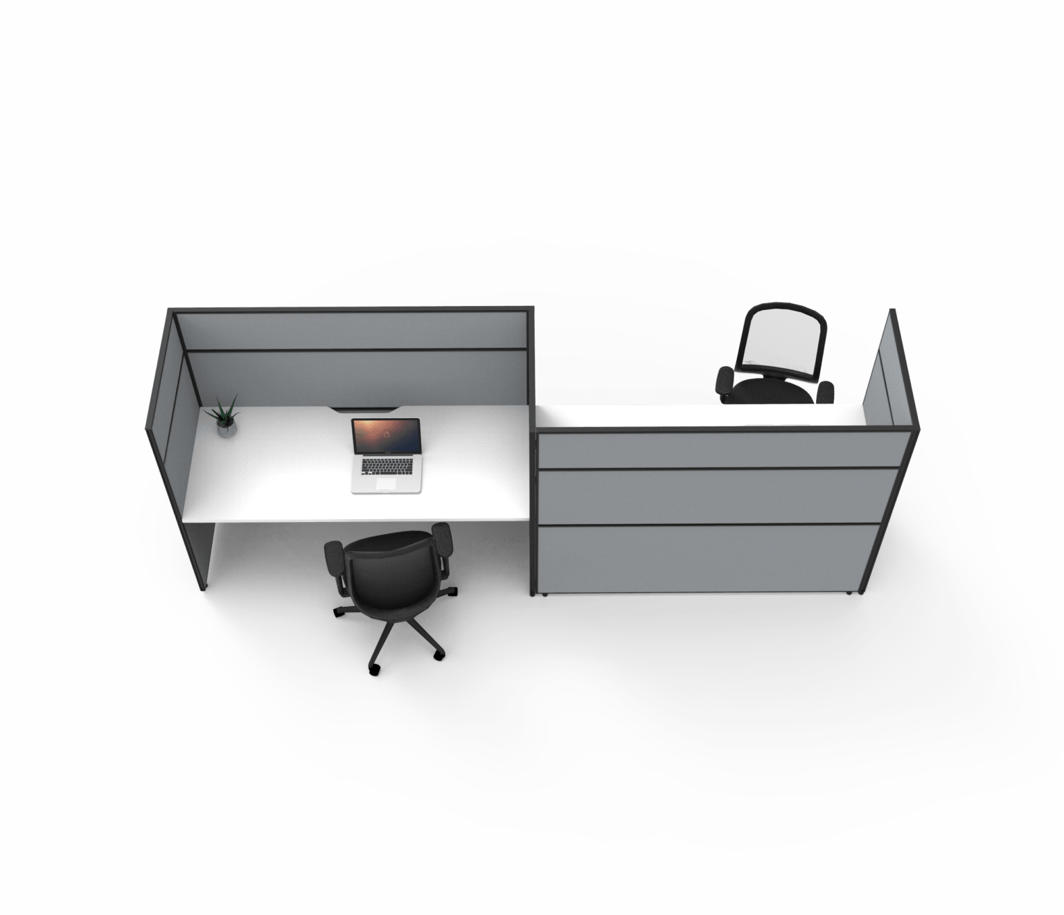 Shush30+ Screen Hung 2 Person Side to Side Workstation | Gerry Brown's ...