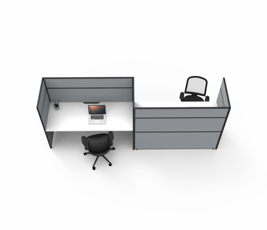 Shush30+ Screen Hung 2 Person Side to Side Workstation | Gerry Brown's ...