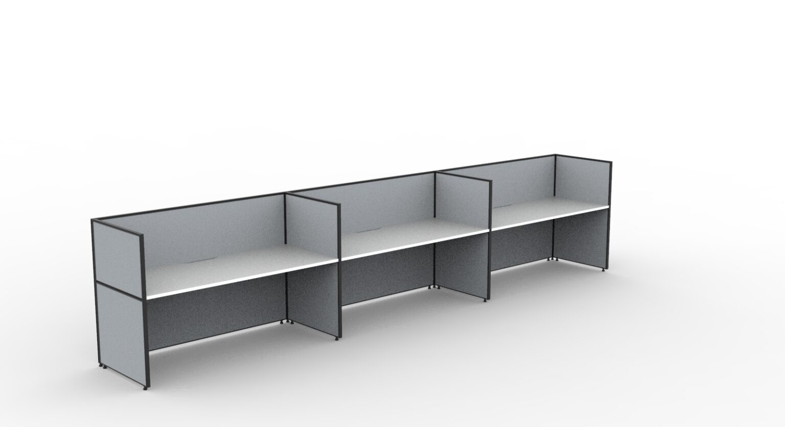 Shush30+ Screen Hung 3 Person Side to Side Workstation | Gerry Brown's ...