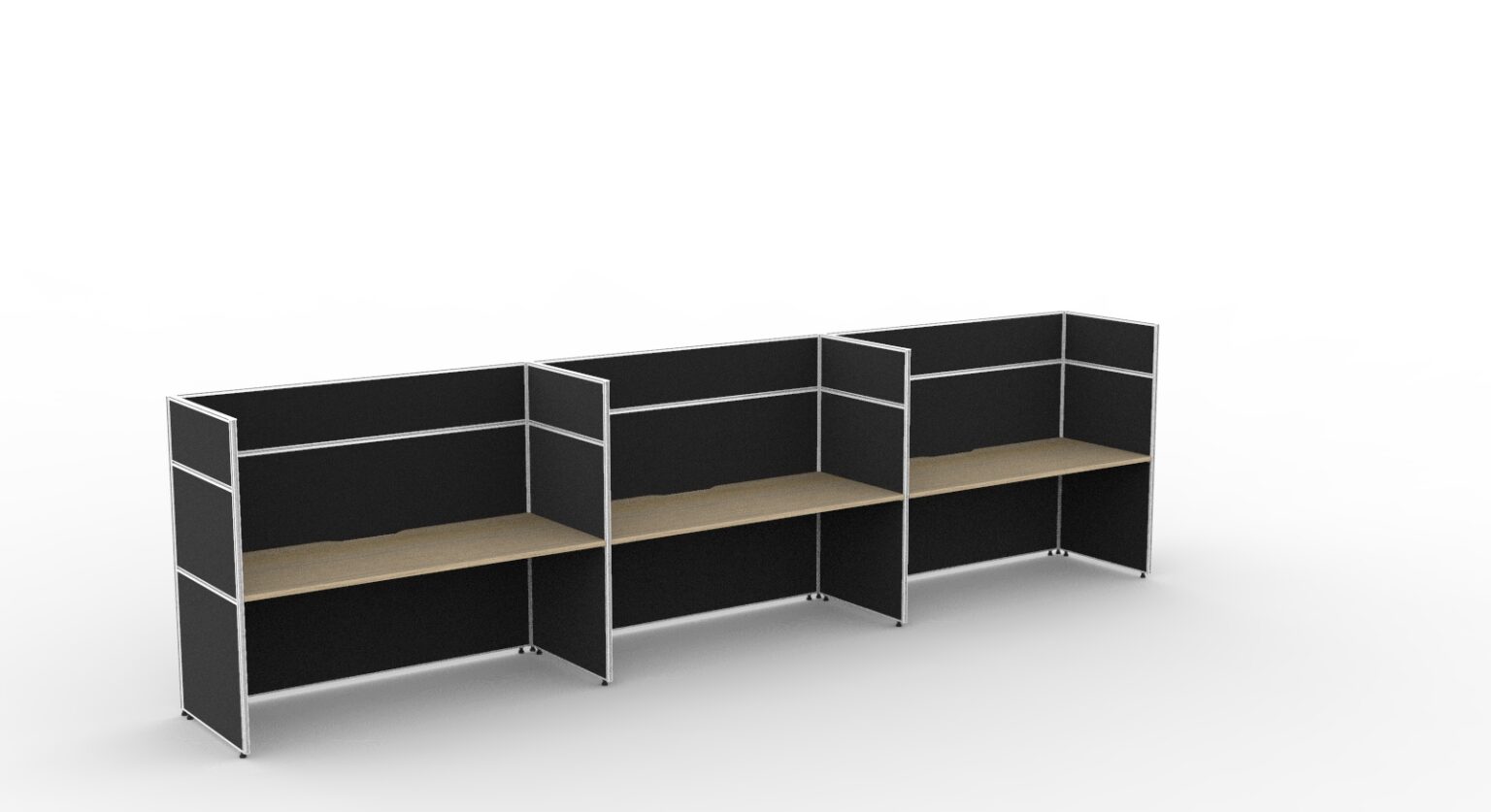 Shush30+ Screen Hung 3 Person Side to Side Workstation | Gerry Brown's ...