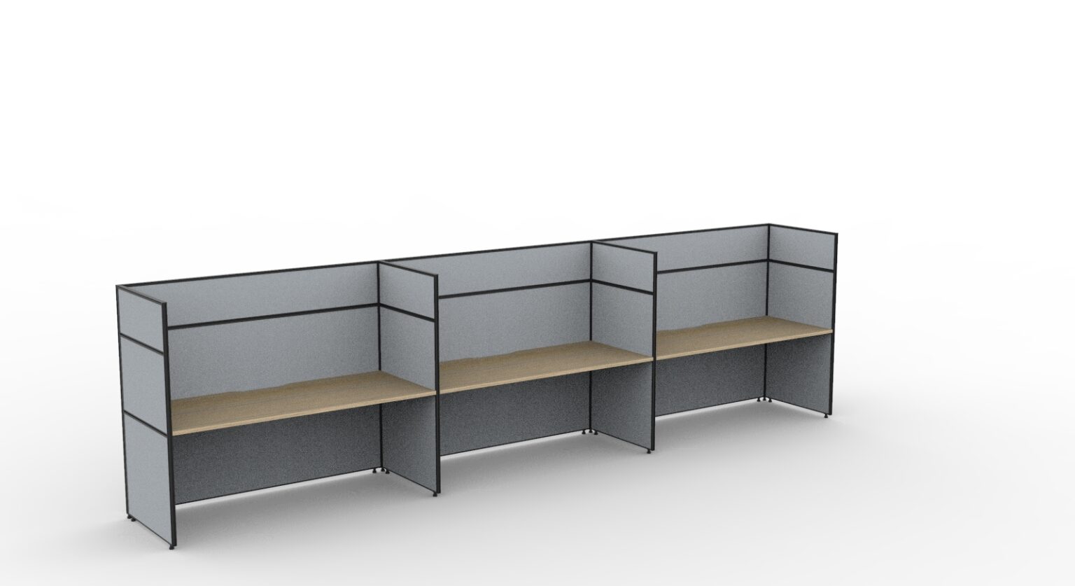 Shush30+ Screen Hung 3 Person Side to Side Workstation | Gerry Brown's ...