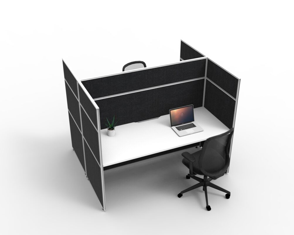 Shush30+ Screen Hung 2 Person Back to Back Workstation | Gerry Brown's ...