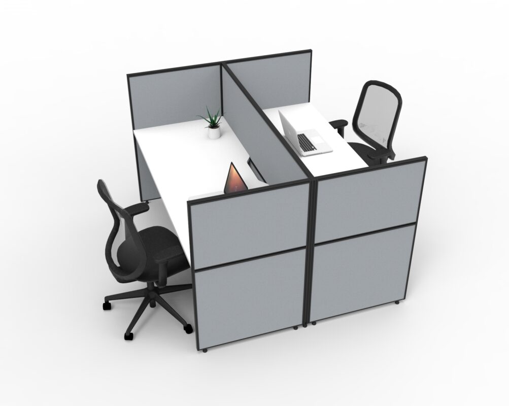 Shush30+ Screen Hung 2 Person Back to Back Workstation | Gerry Brown's ...