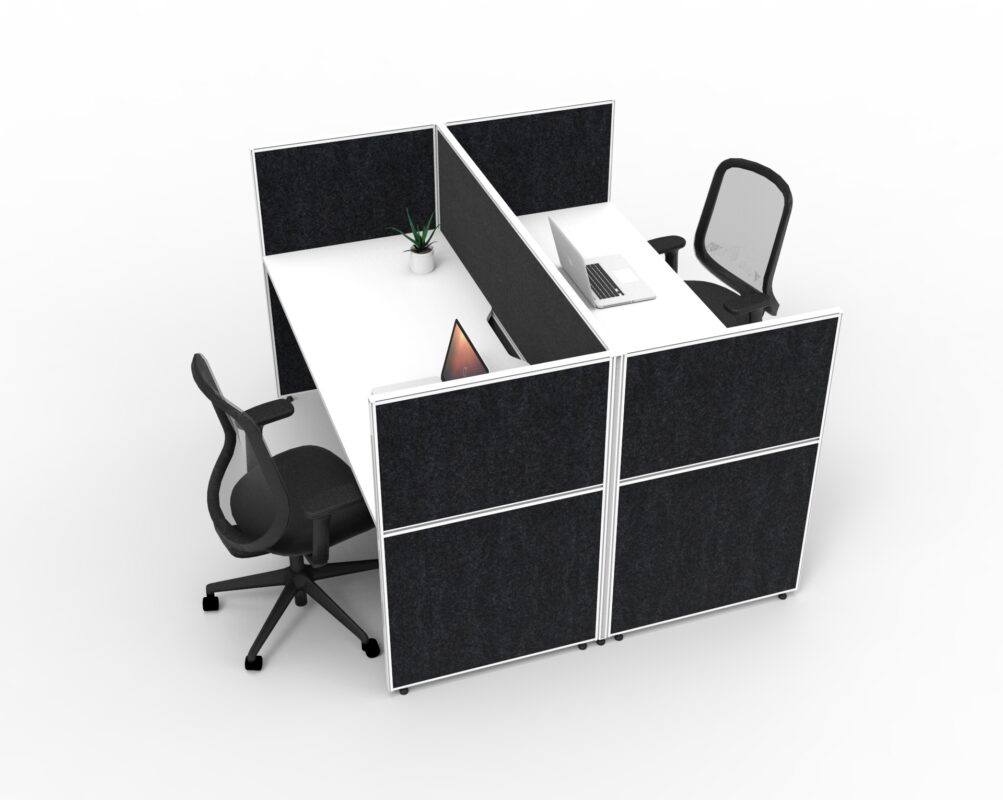 Shush30+ Screen Hung 2 Person Back to Back Workstation | Gerry Brown's ...